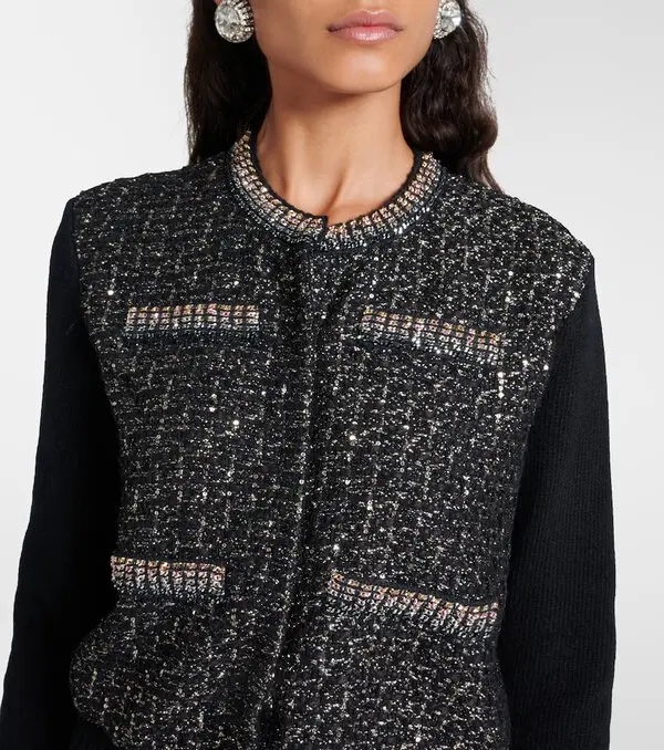 Giambattista Valli Sequined Wool Cardigan