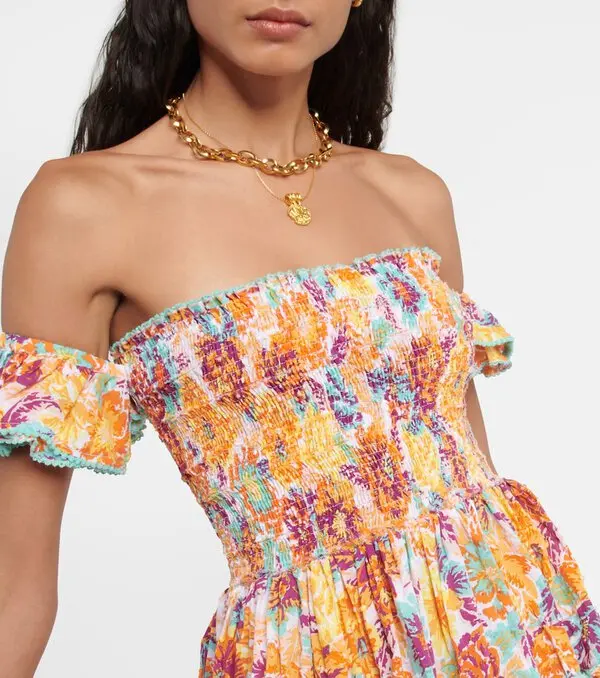 Poupette St Barth Aurora Floral Cotton Minidress