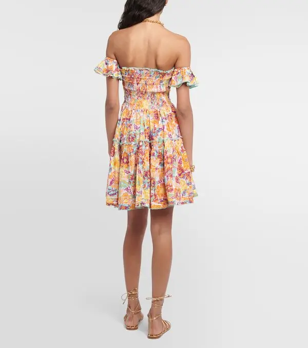 Poupette St Barth Aurora Floral Cotton Minidress