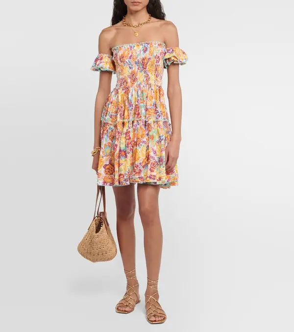 Poupette St Barth Aurora Floral Cotton Minidress