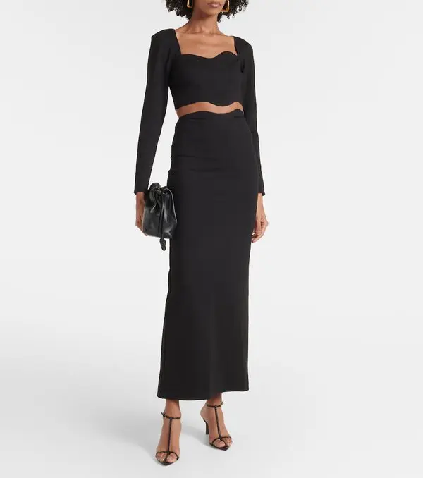 Staud Corde Scalloped Crop Top