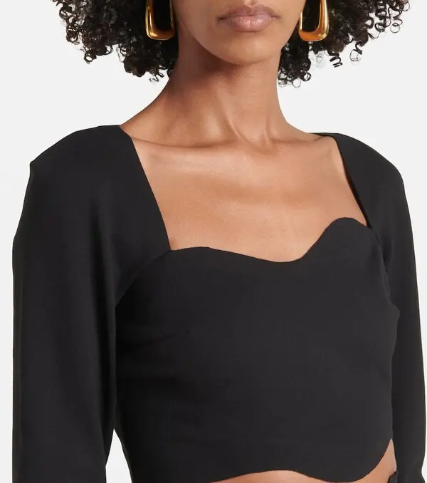 Staud Corde Scalloped Crop Top