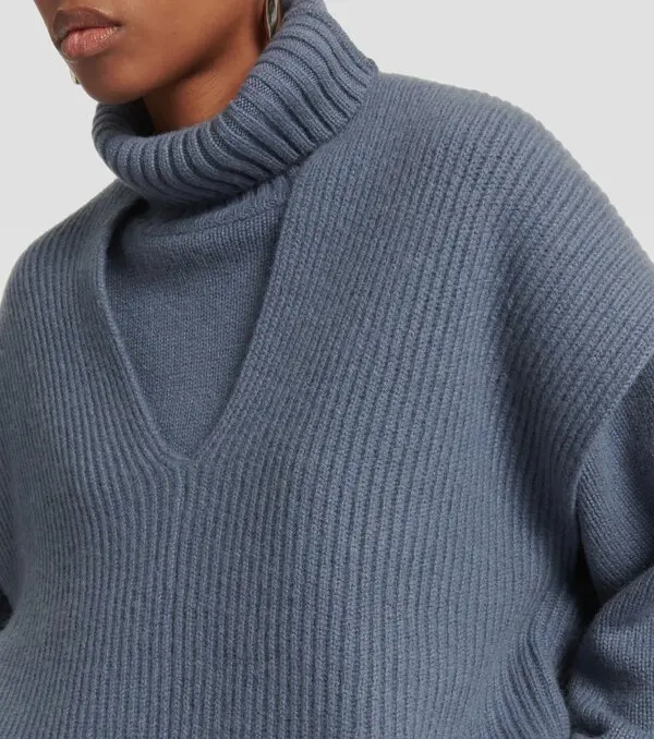 JOSEPH Ribbed-knit Cashmere Top
