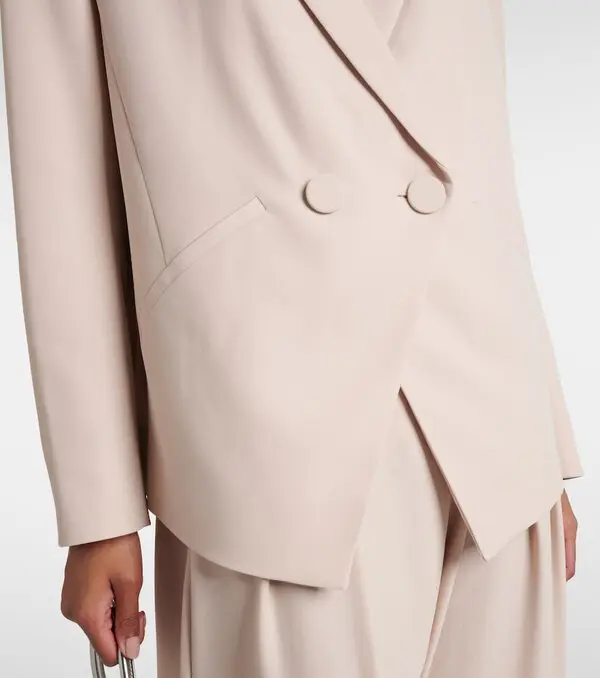 THE SEI Double-breasted Crepe Blazer