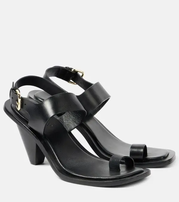 A.emery Leland Leather Sandals - Black