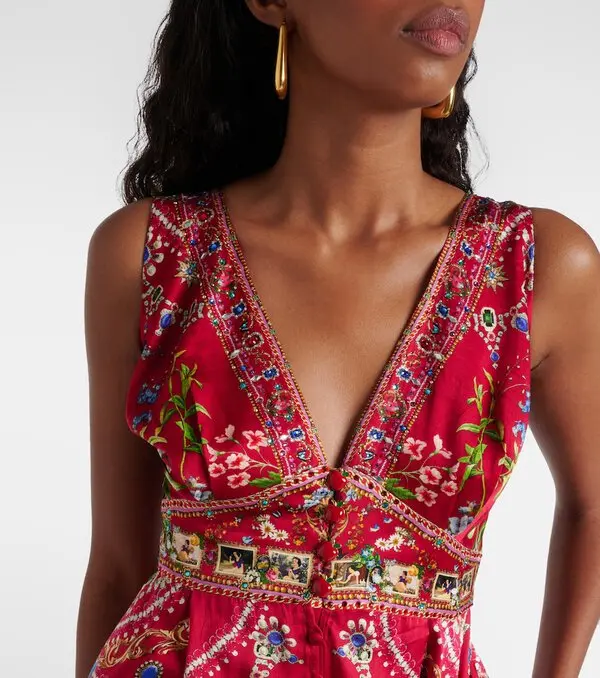 Camilla Printed Silk Jumpsuit