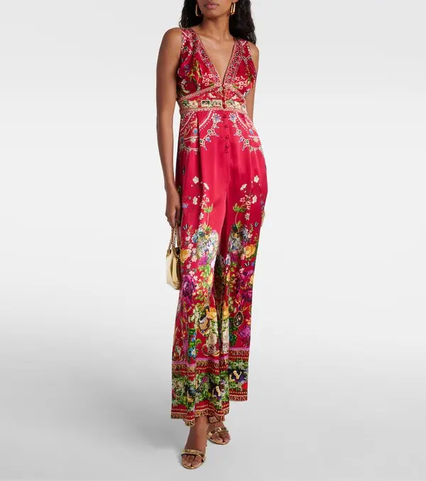 Camilla Printed Silk Jumpsuit