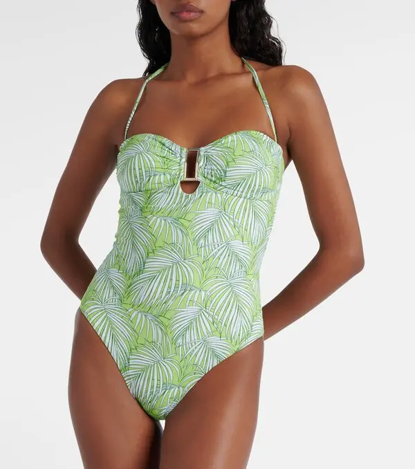 Melissa Odabash Como Printed Strapless Swimsuit