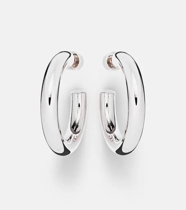 JENNIFER FISHER Samira Mini 14kt Gold-plated Hoop Earrings - Silver