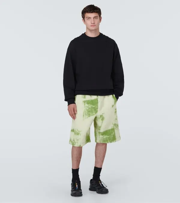 Y3 Printed Wool-blend Shorts