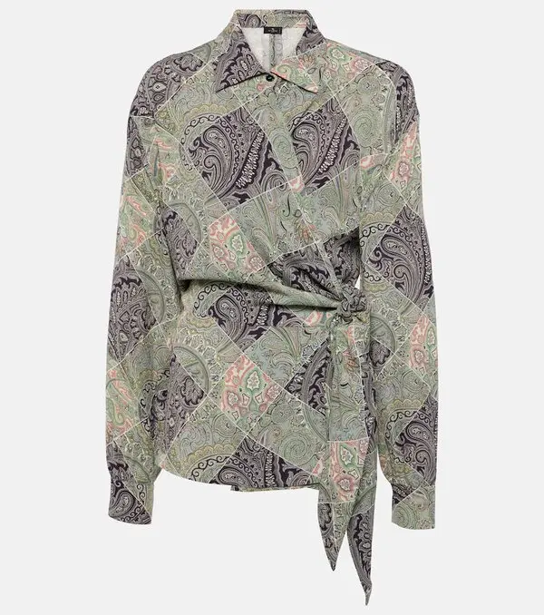 Etro Printed Wrap Top