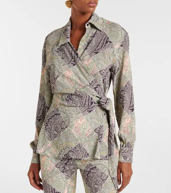 Etro Printed Wrap Top