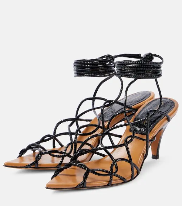 Khaite Arden 75 Leather Sandals