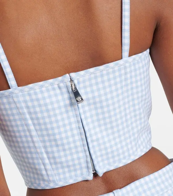 Versace Medusa '95 Gingham Virgin Wool Bustier
