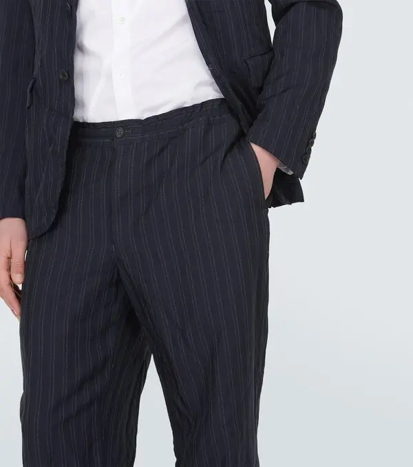 Comme Des Garçons Striped Straight Leg Trousers