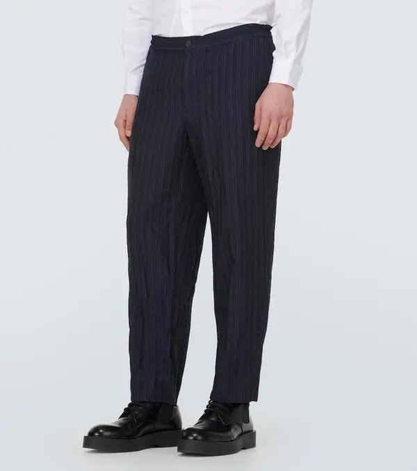 Comme Des Garçons Striped Straight Leg Trousers