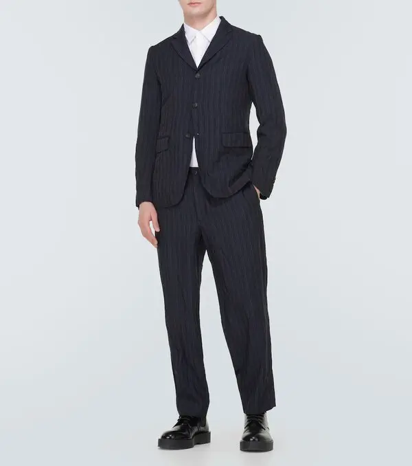Comme Des Garçons Striped Straight Leg Trousers