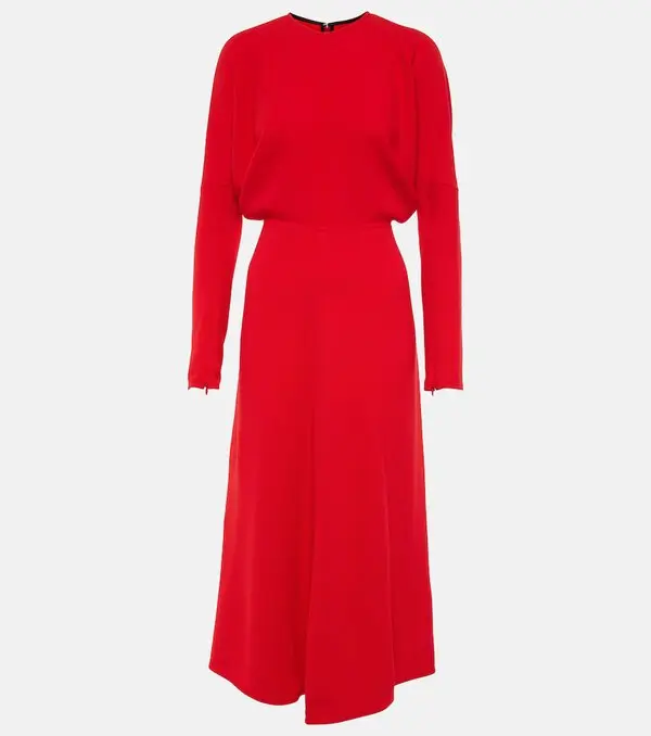 Victoria Beckham Dolman Midi Dress - Red