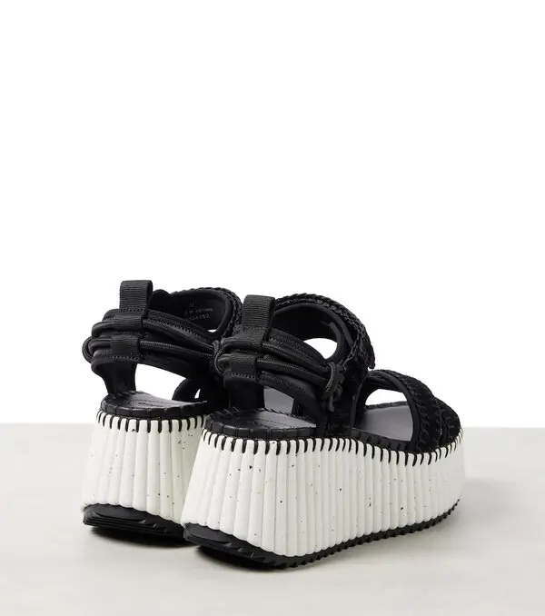 Chloé Nama Suede Platform Sandals