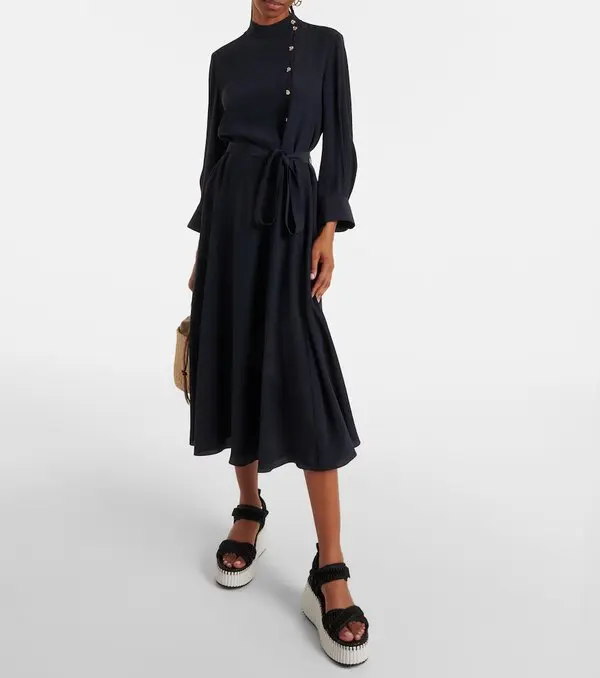 Chloé Nama Suede Platform Sandals