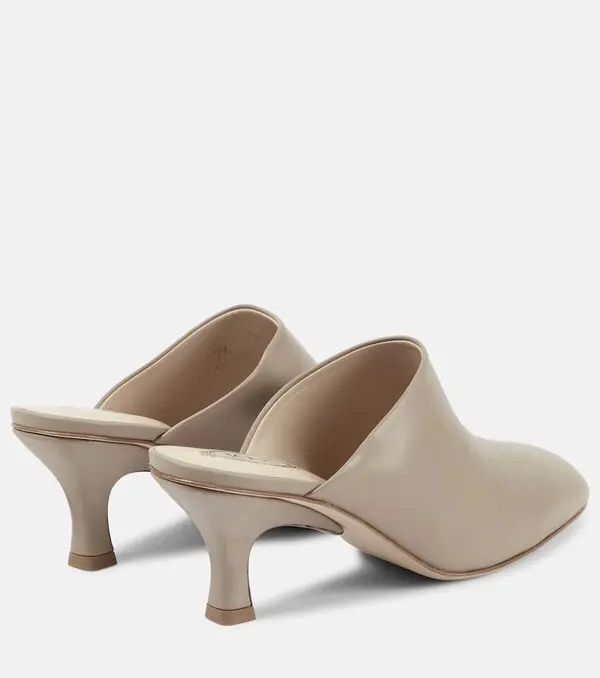 TOD'S Leather Mules With Square Toe