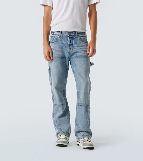 Amiri Mid-rise Straight Leg Jeans With Cargo Pocket
