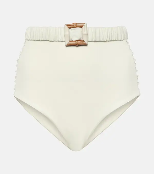 Johanna Ortiz High-rise Bikini Bottoms - Beige