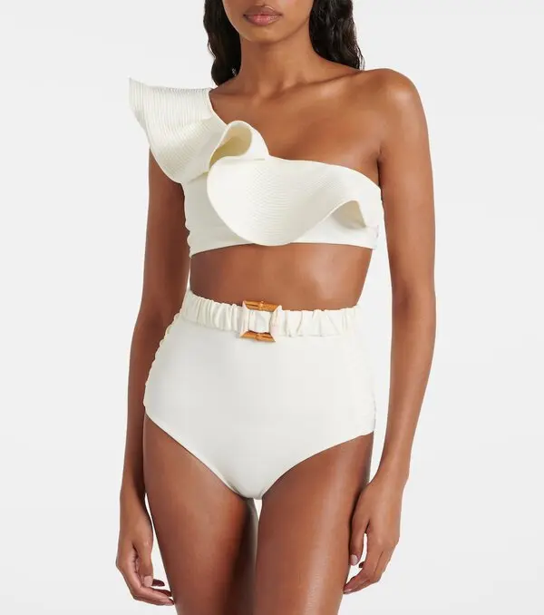 Johanna Ortiz High-rise Bikini Bottoms With Detachable Belt