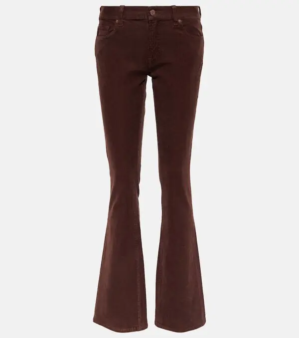7 For All Mankind Mid-rise Flared Jeans - Brown