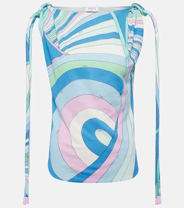 Emilio Pucci Iride" Printed Viscose Blend Top - Multicoloured
