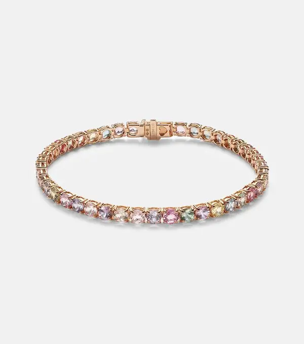 BUCHERER FINE JEWELLERY Essentials Riviere 18kt Rose Gold Sapphire Bracelet - Multicoloured