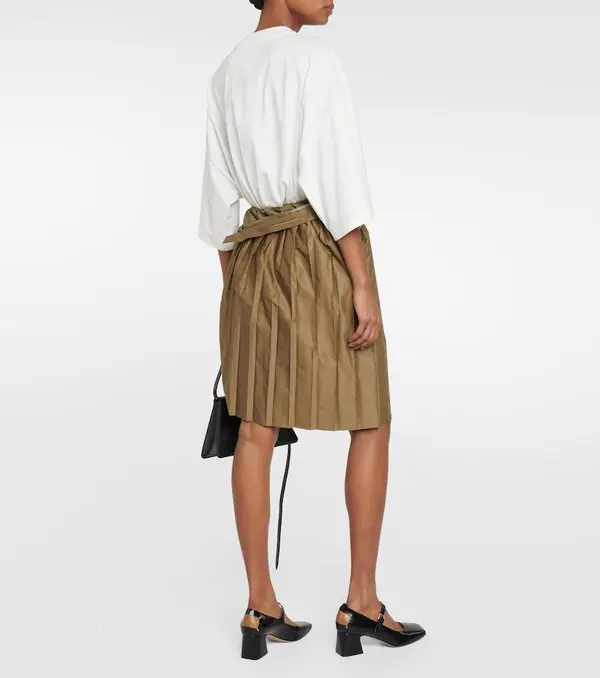 MAISON MARGIELA Pleated Asymmetric Midi Skirt