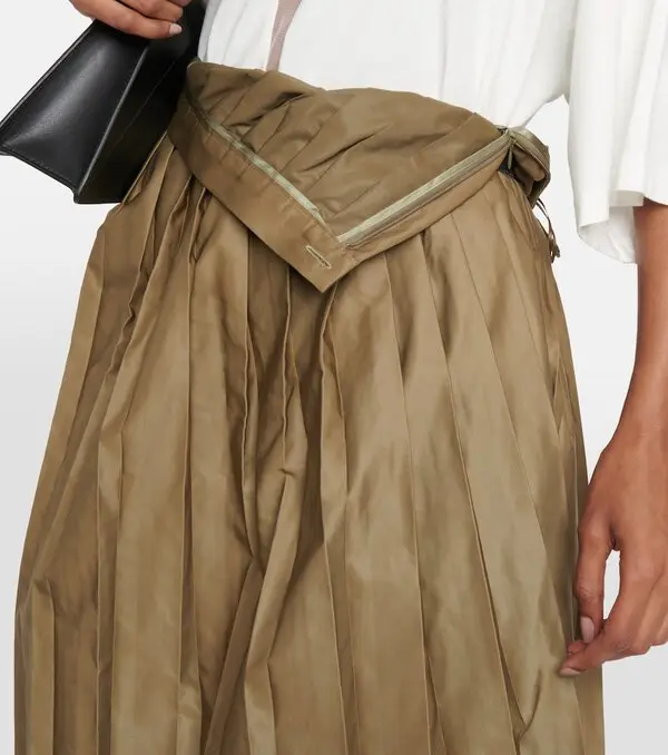 MAISON MARGIELA Pleated Asymmetric Midi Skirt