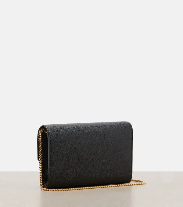 Saint Laurent Uptown Wallet On Chain - Black