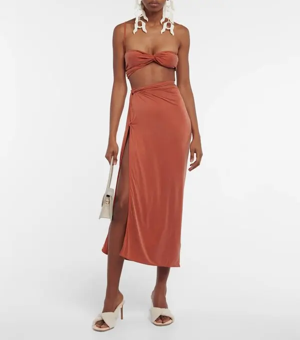 Jacquemus La Jupe Espelho Jersey Midi Skirt