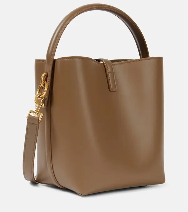 Saint Laurent Le 37 Small Leather Bucket Bag - Brown