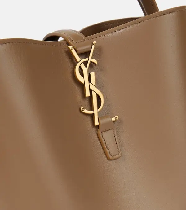 Saint Laurent Le 37 Small Leather Bucket Bag - Brown