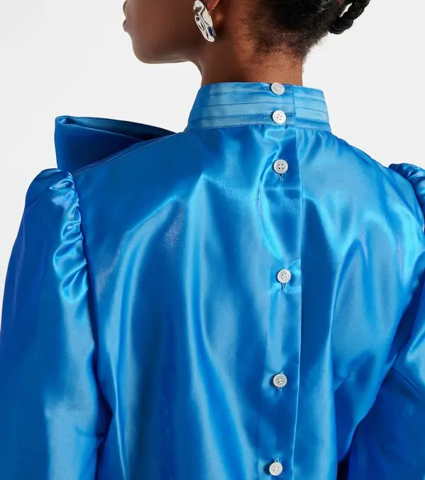 Noir Kei Ninomiya Bow-detail Satin Blouse