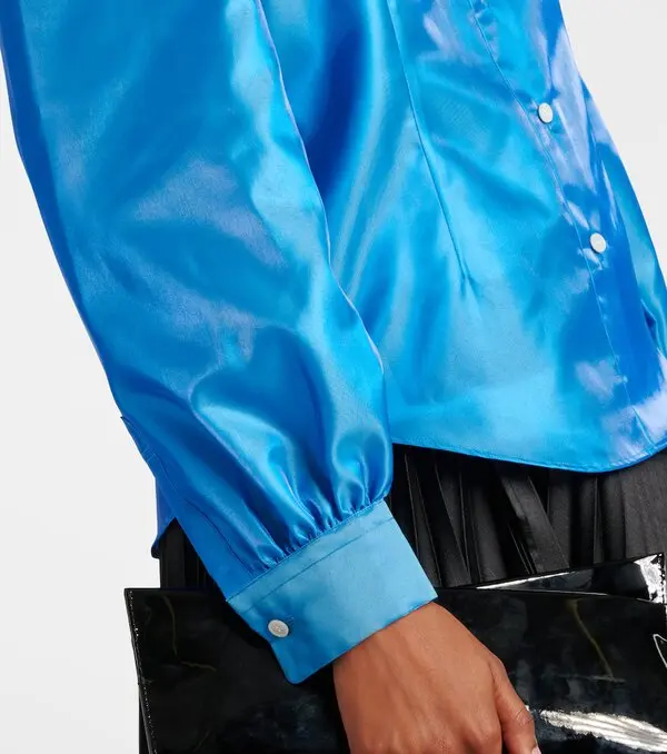 Noir Kei Ninomiya Bow-detail Satin Blouse