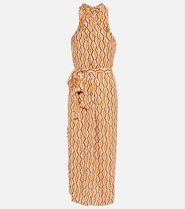 Velvet By Graham & Spencer Caterina Printed Crepe Midi Dress - Multicoloured