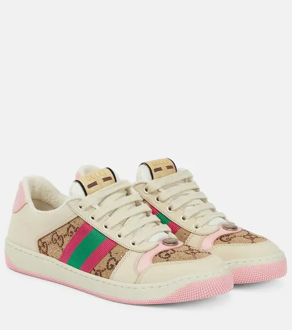 Gucci Screener Leather Sneakers - Multicoloured