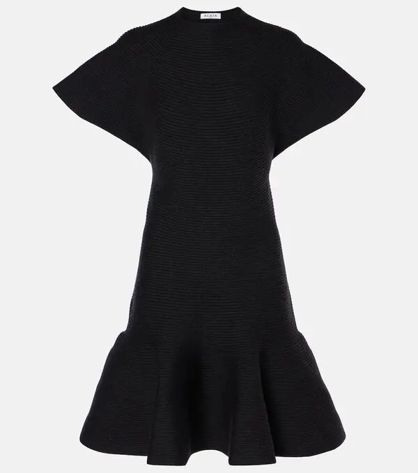 Alaïa Ribbed Wool-blend Mini Dress