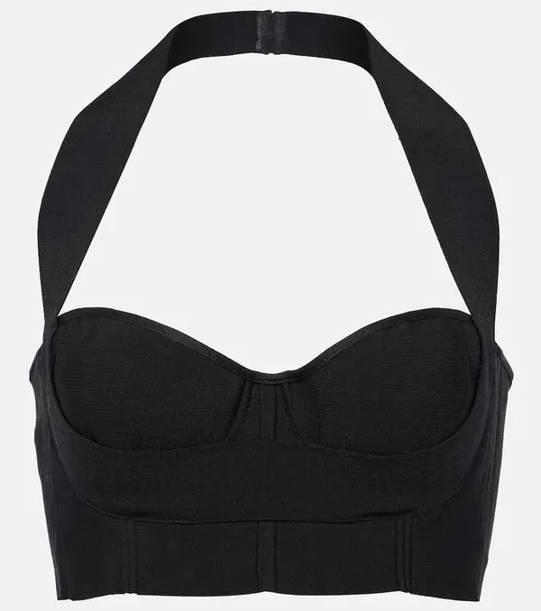 Alaïa Halterneck Bra Top - Black
