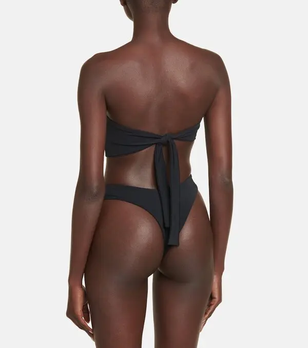 LOUISA BALLOU Strapless Cut Out Swimsuit
