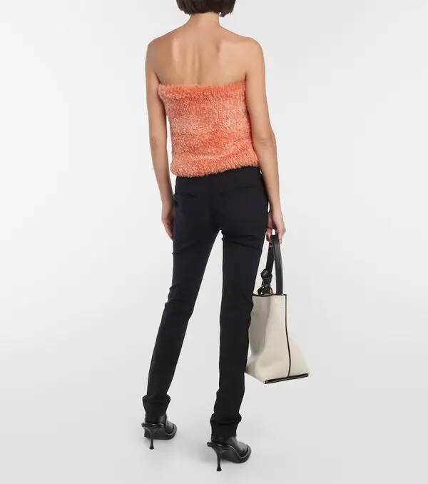 JW Anderson Cropped Tube Top With Kangaroo Pocket - Red
