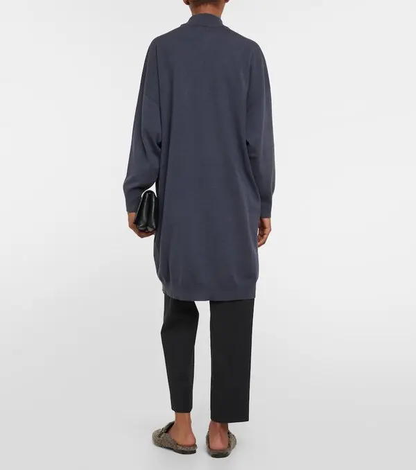 Brunello Cucinelli Embellished Cashmere Sweater Dress