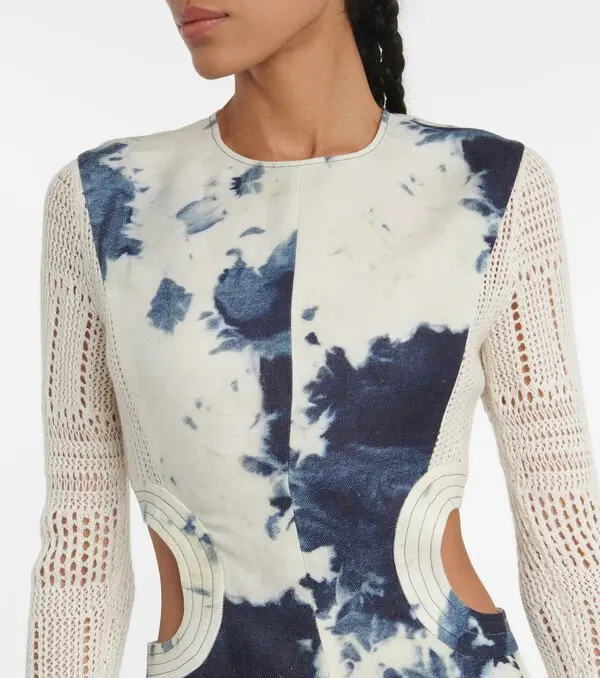 Chloé Tie-dye Cutout Midi Dress