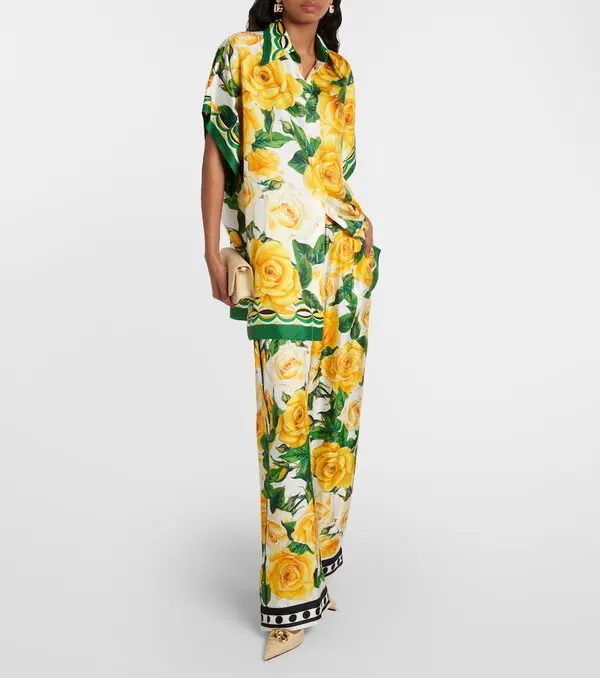 Dolce & Gabbana Floral Silk Blouse