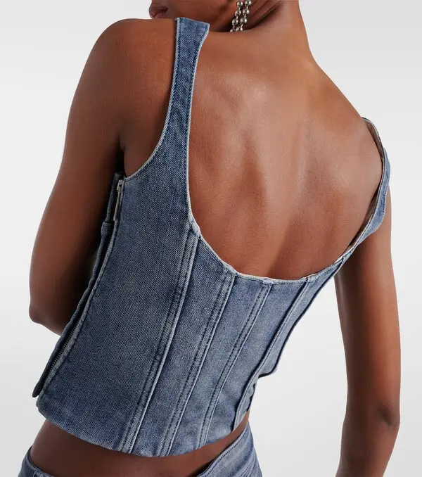 Off-White Denim Bustier Top