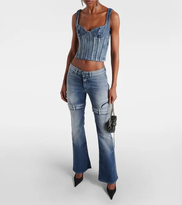 Off-White Denim Bustier Top